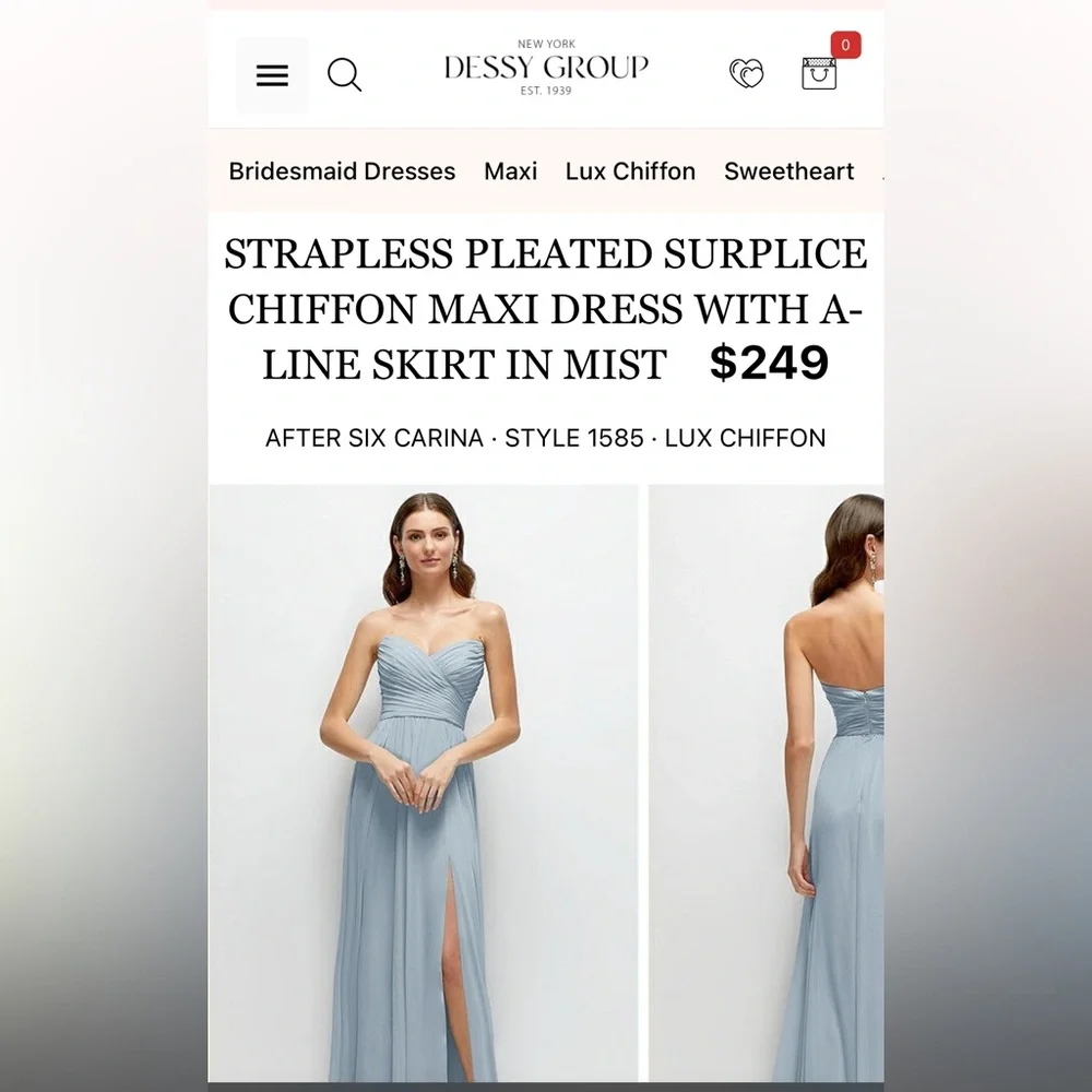 Dessy Group | Dresses | Dessy Group Mist Bridesmaids Dress | Poshmark